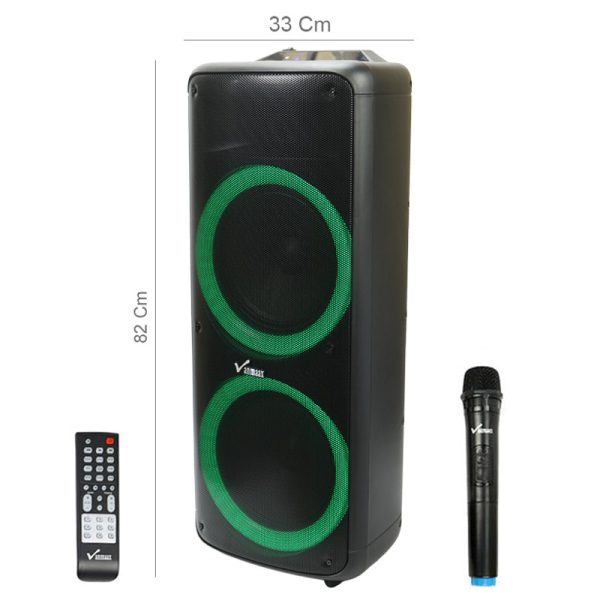 اسپیکر چمدانی بلوتوثی رم و فلش خور Vanmaax MAX-850 - آپ شاپ